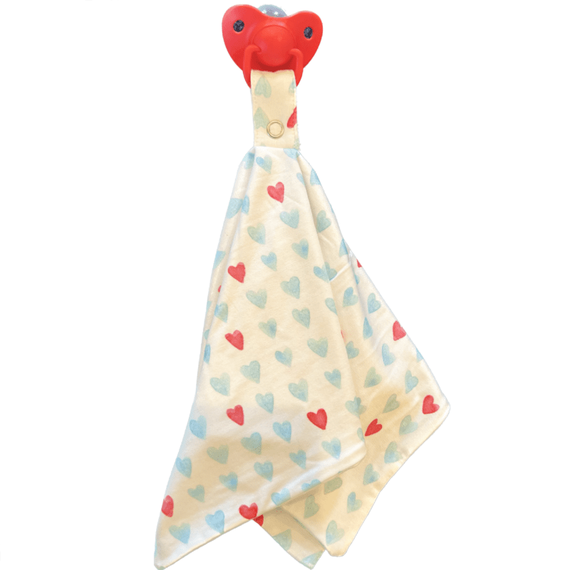 Follow Your Heart - Doodalou Bamboo Baby Pacifier Blanket - Doodalou